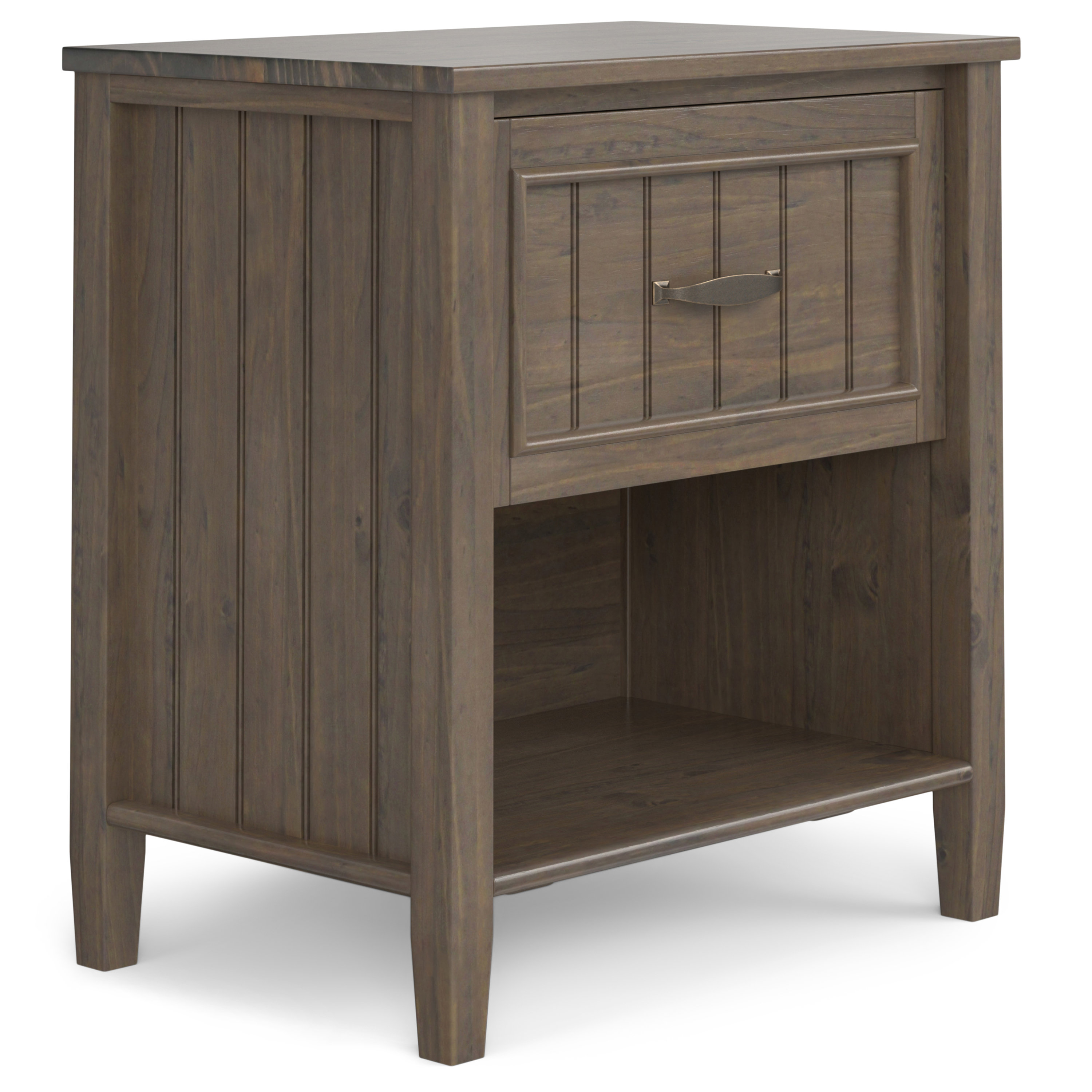 Simpli Home Lev 24"W Solid Wood Bedside Table with Drawer | Wayfair